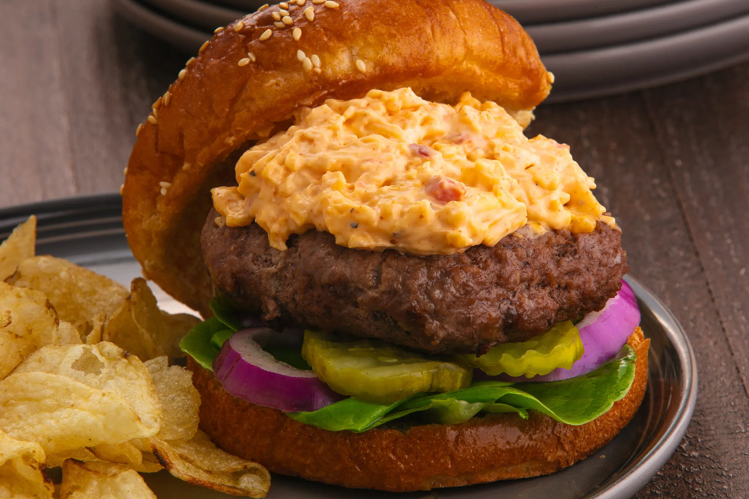 All Dressed Pimento Cheeseburger - Sandridge Crafted Foods